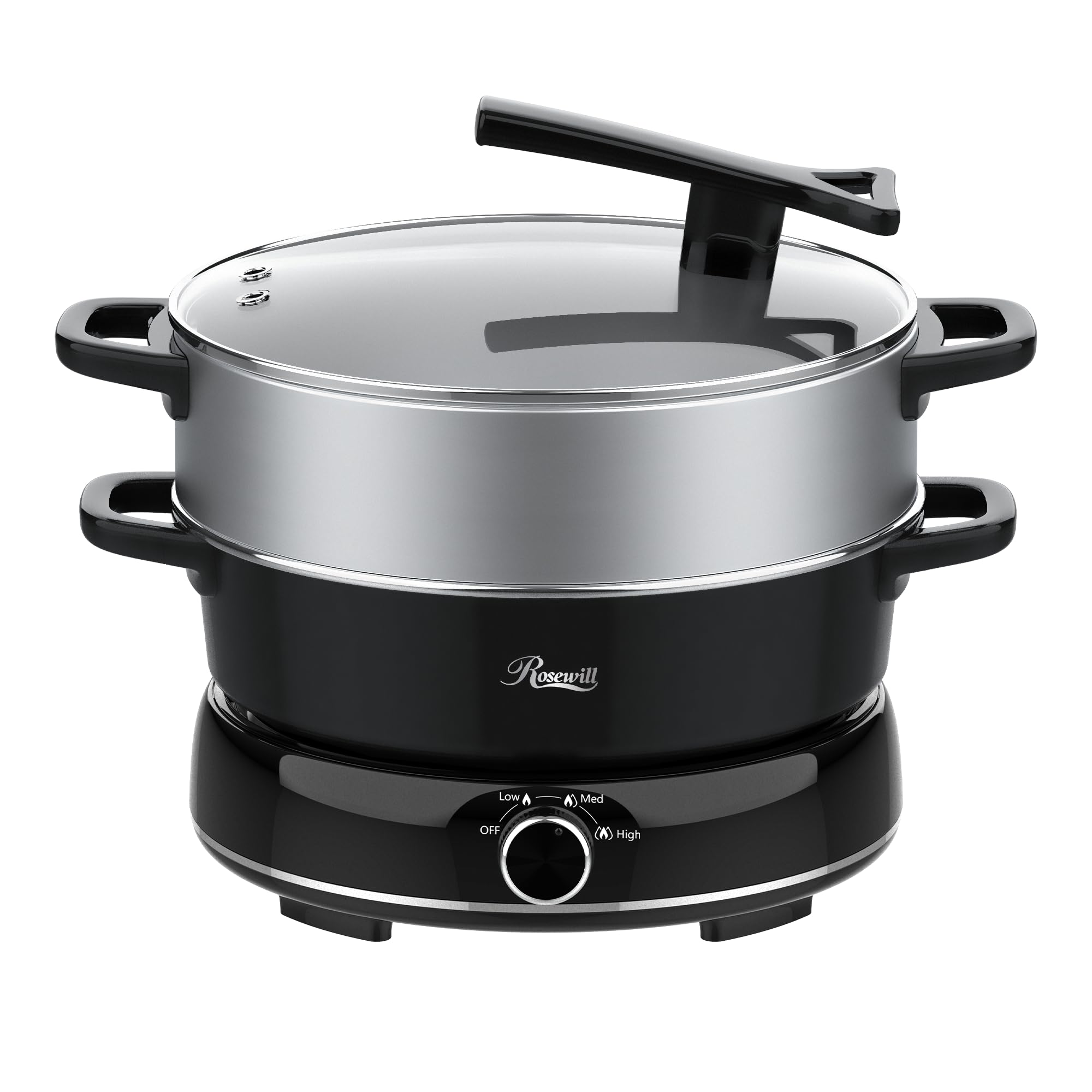 Rosewill 12.7 QT Electric Hot Pot Slow Cooker with Multiple Functions ...